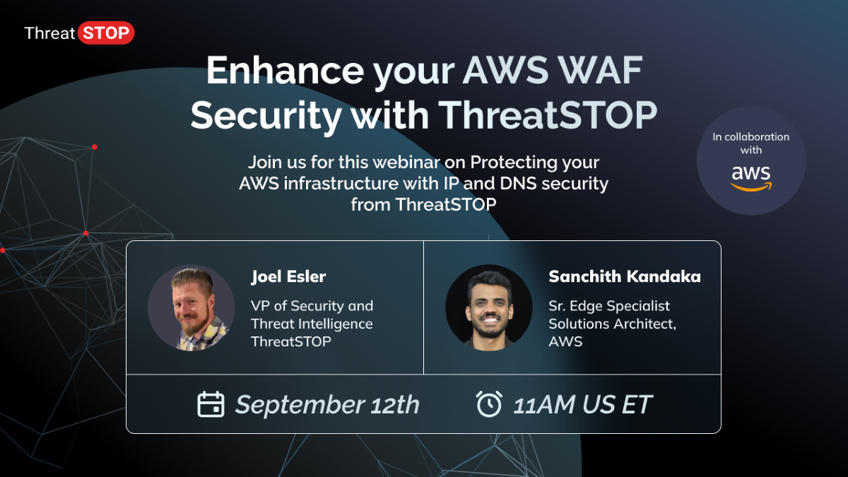 Webinar Sept 12th Enhance Your Aws Waf Security With Threatstop